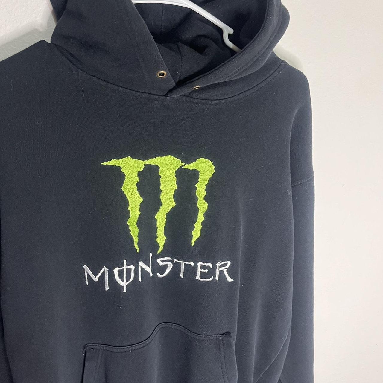 Vintage Y2K Monster Energy Fox Racing Hoodie... - Depop