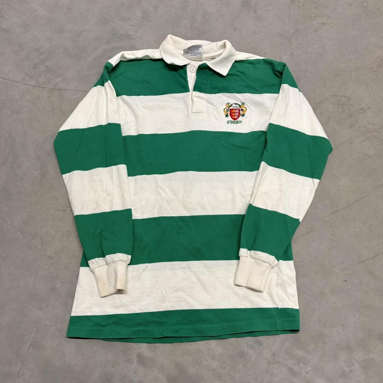 Vintage 90s Rugby Long Sleeve Polo Shirt Large... - Depop