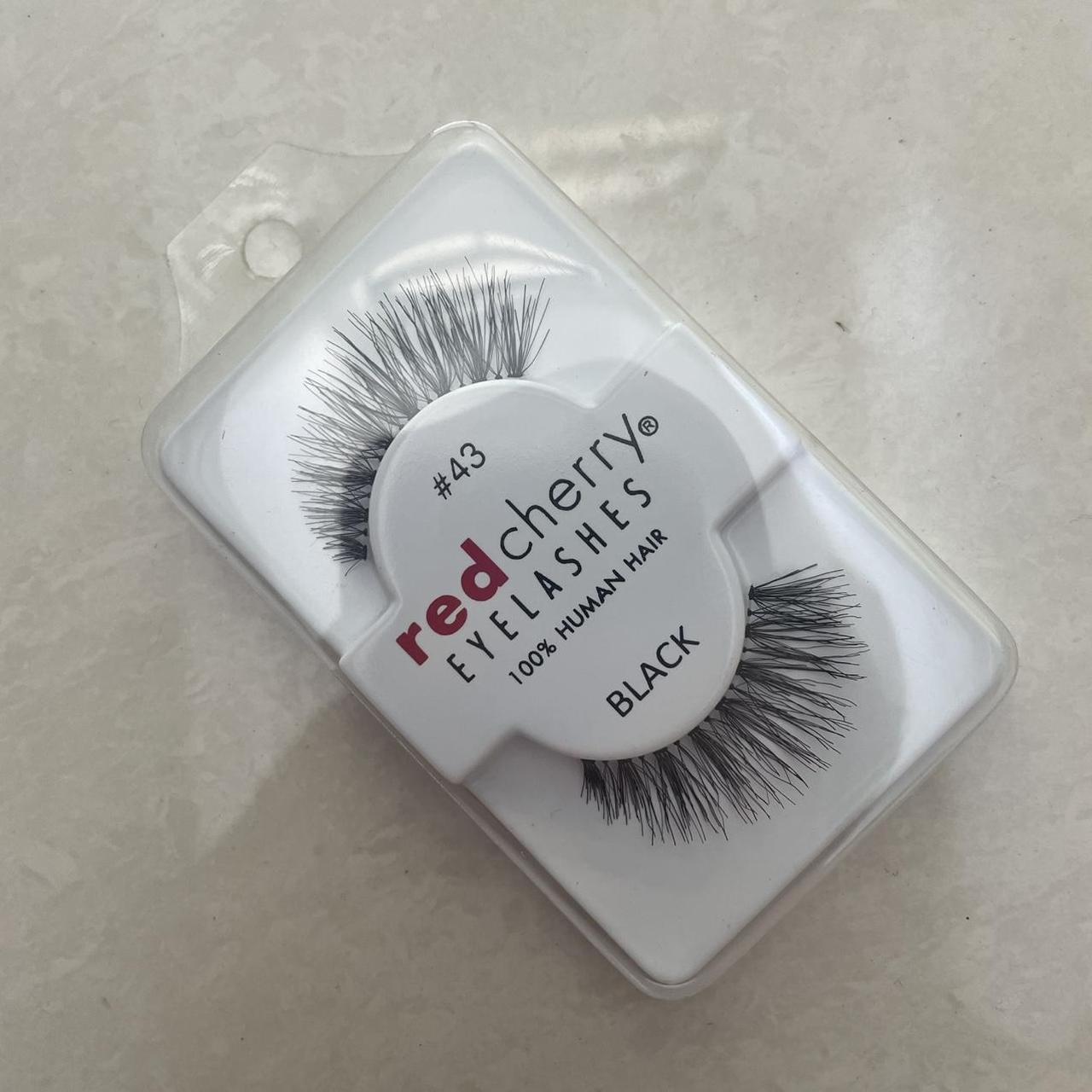 Red Cherry Eyelashes 100% human hair, in black #43.... | Depop