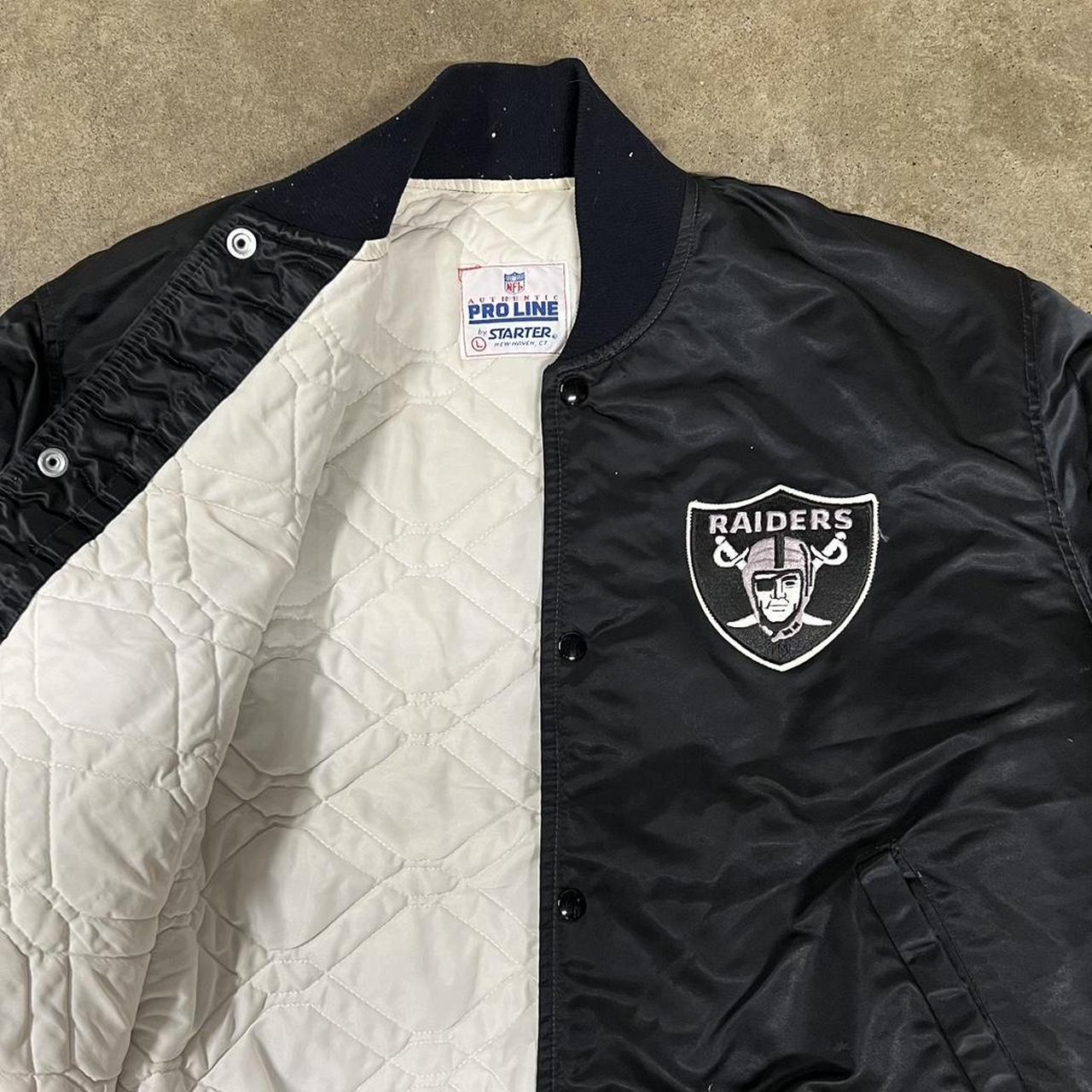 80s Raiders Starter Jacket Satin Large #raiders... - Depop