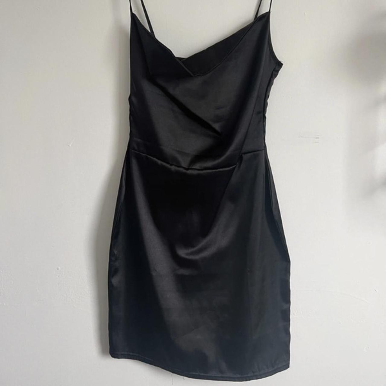 Missguided silk / satin slip dress with cowl neck... - Depop