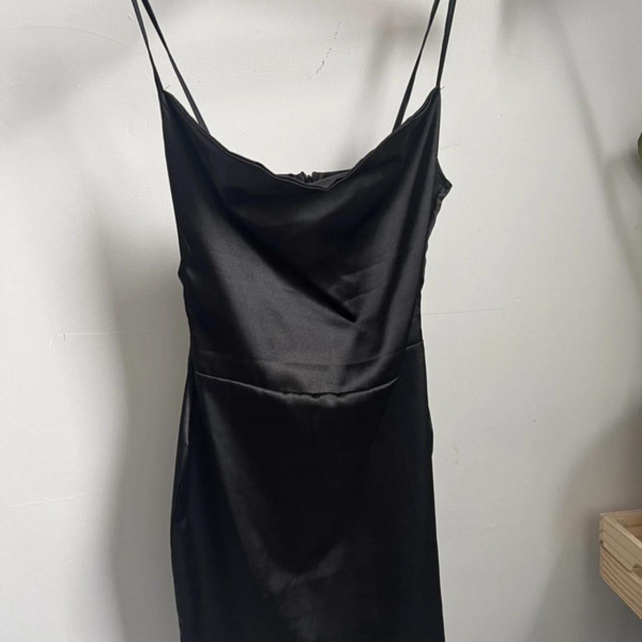 Missguided silk / satin slip dress with cowl neck... - Depop