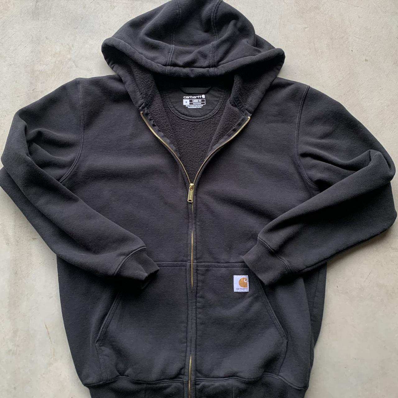 Carharrt Work Zip Up Hoodie Size Medium Fits... - Depop