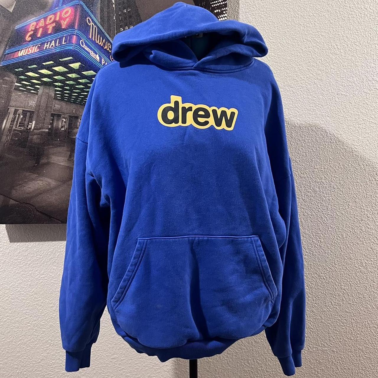 DREW HOUSE hoodie details: ☆ dark blue (faded from... - Depop