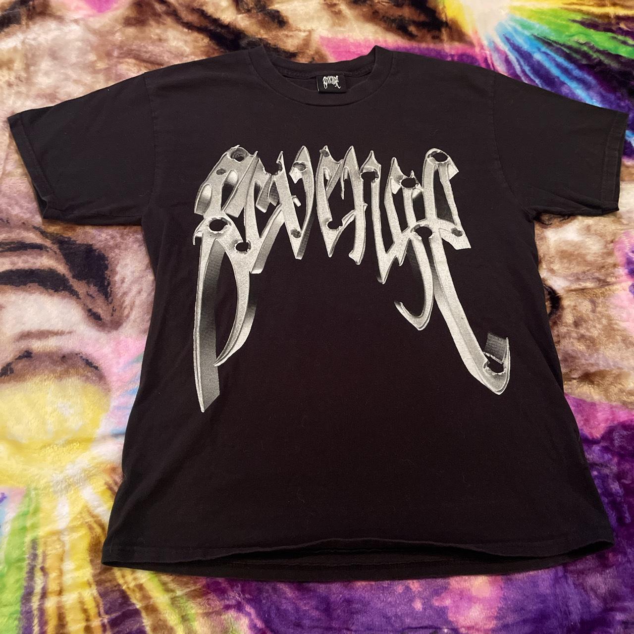 rare revenge bullet logo metal skull shirt color:... - Depop