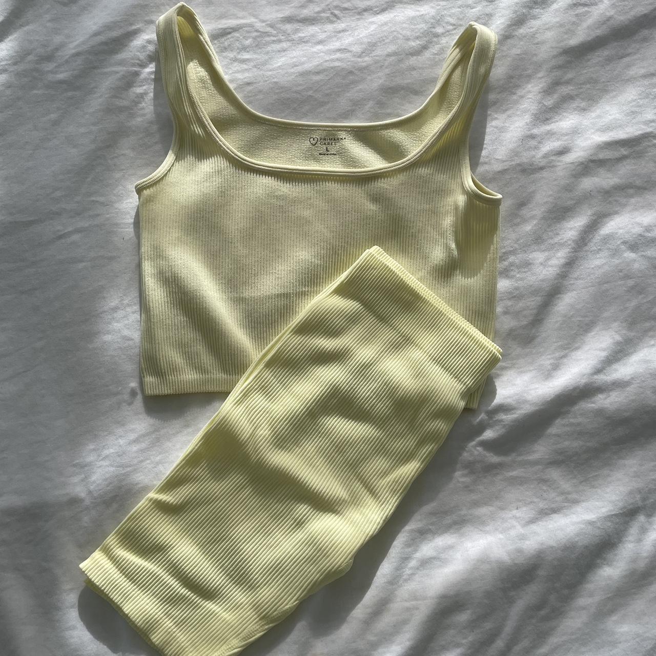 Primark yellow ribbed two piece Never worn - no tags... - Depop