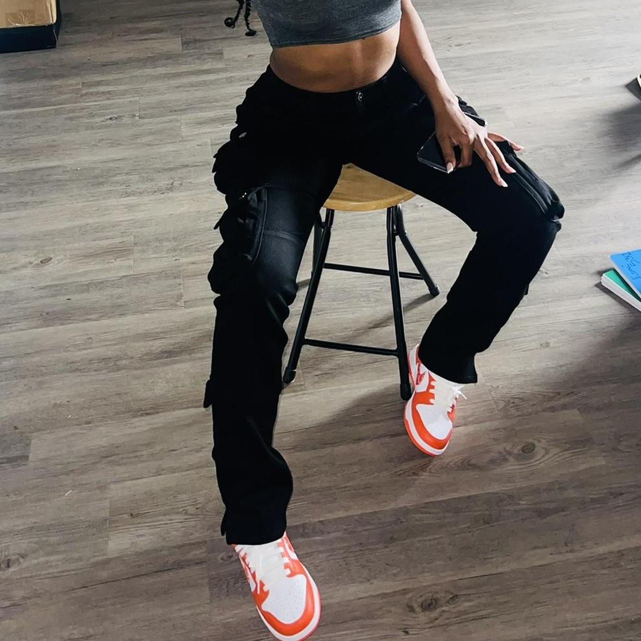 MNML CARGO STRAIGHT DENIM Size: small (worn once)... - Depop