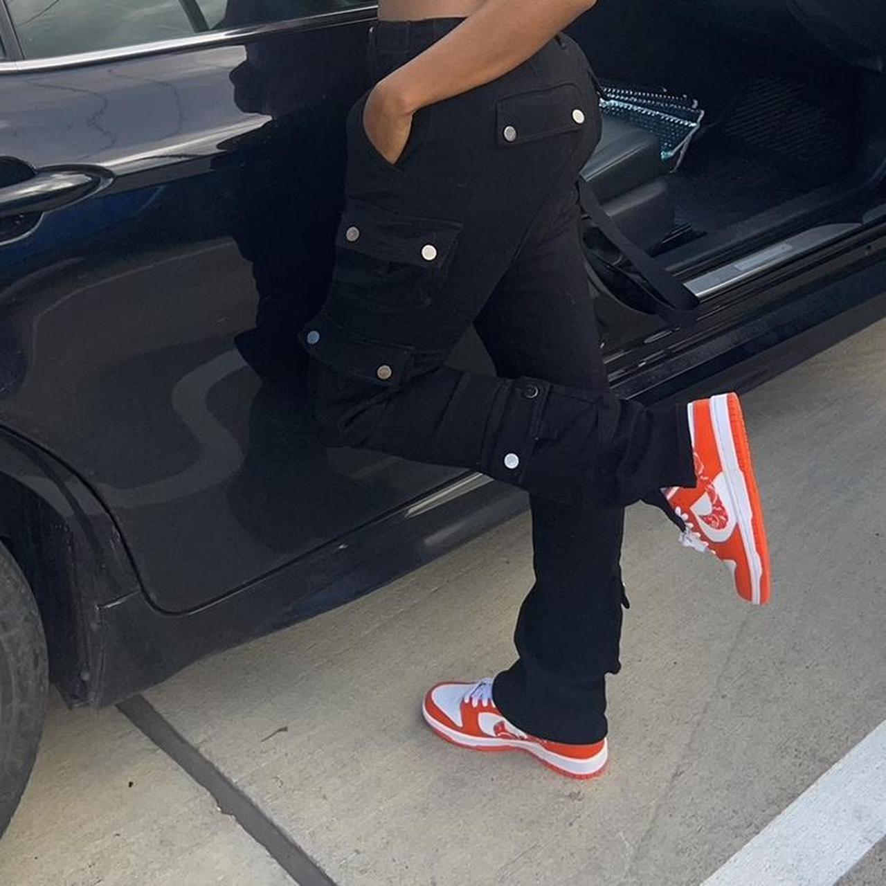 MNML CARGO STRAIGHT DENIM Size: small (worn once)... - Depop