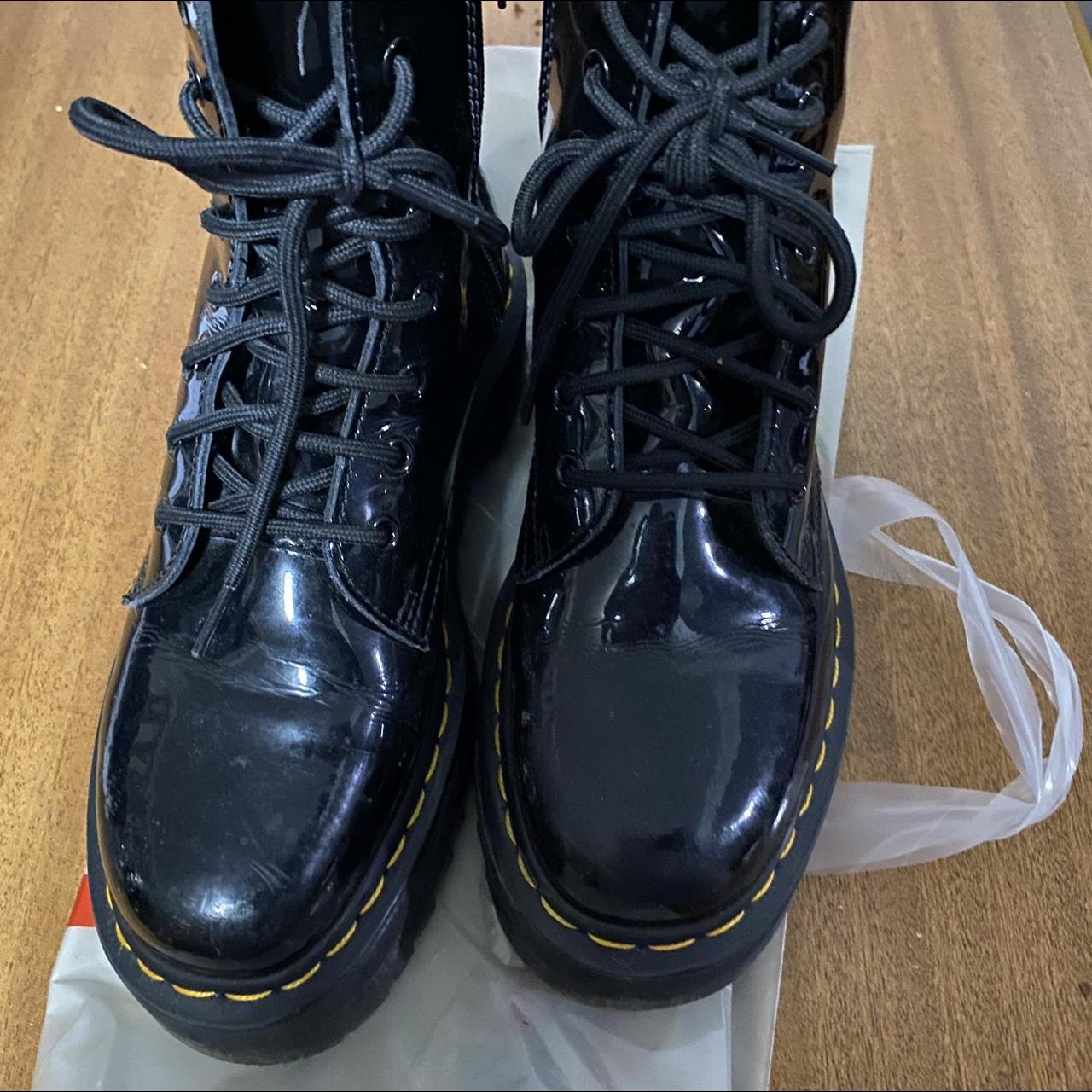 jadon boot patent leather platform doc... - Depop