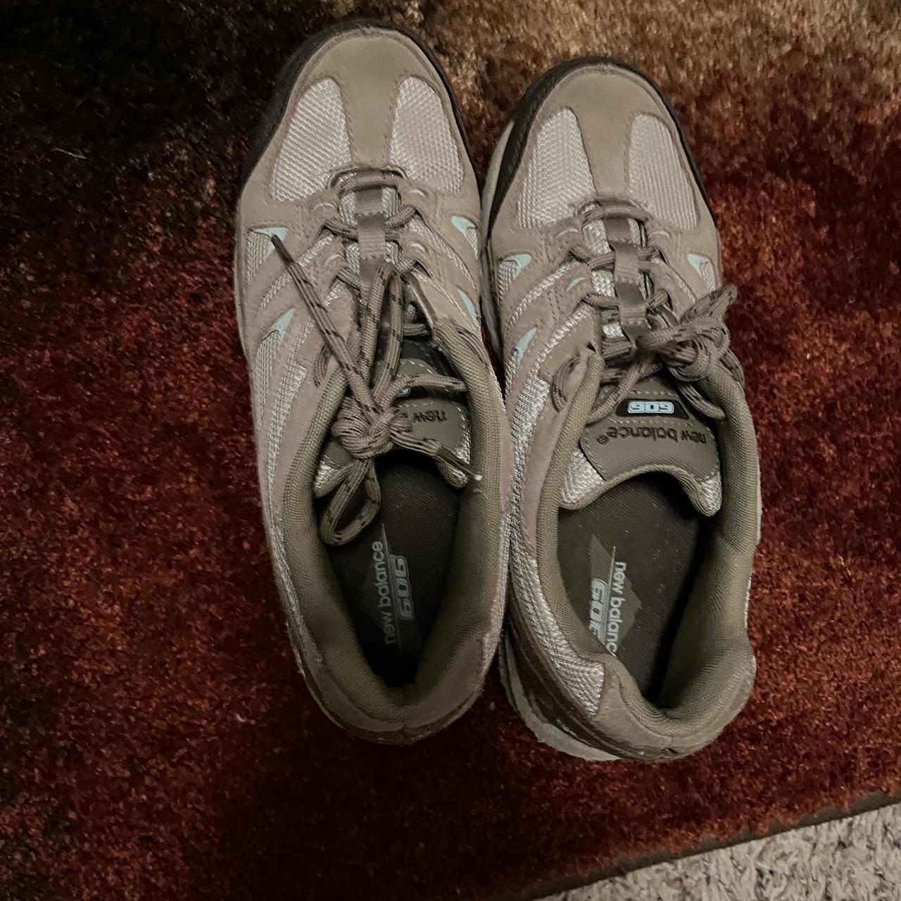 New Balance Men's Brown and Blue Trainers | Depop