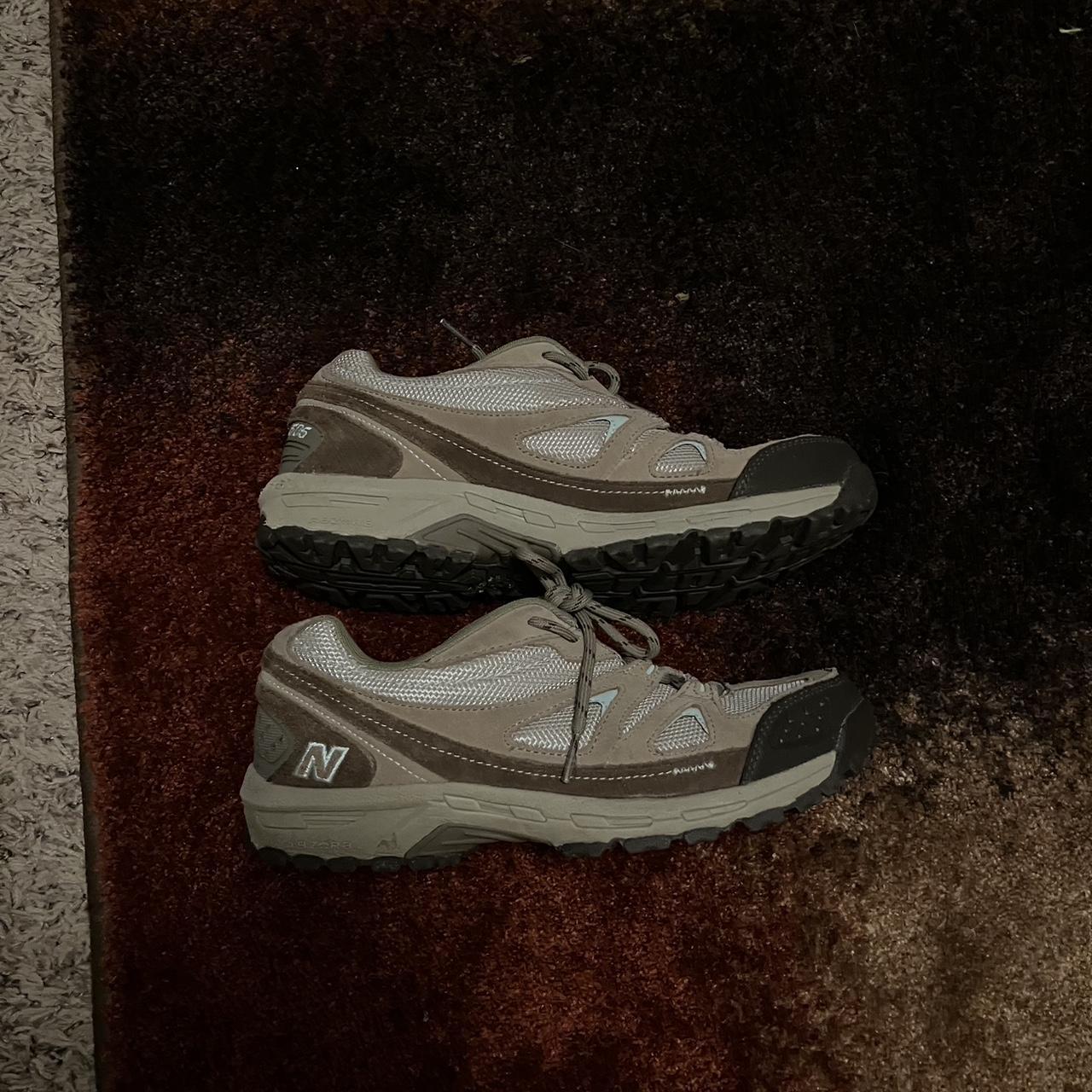 New Balance Men's Brown and Blue Trainers | Depop