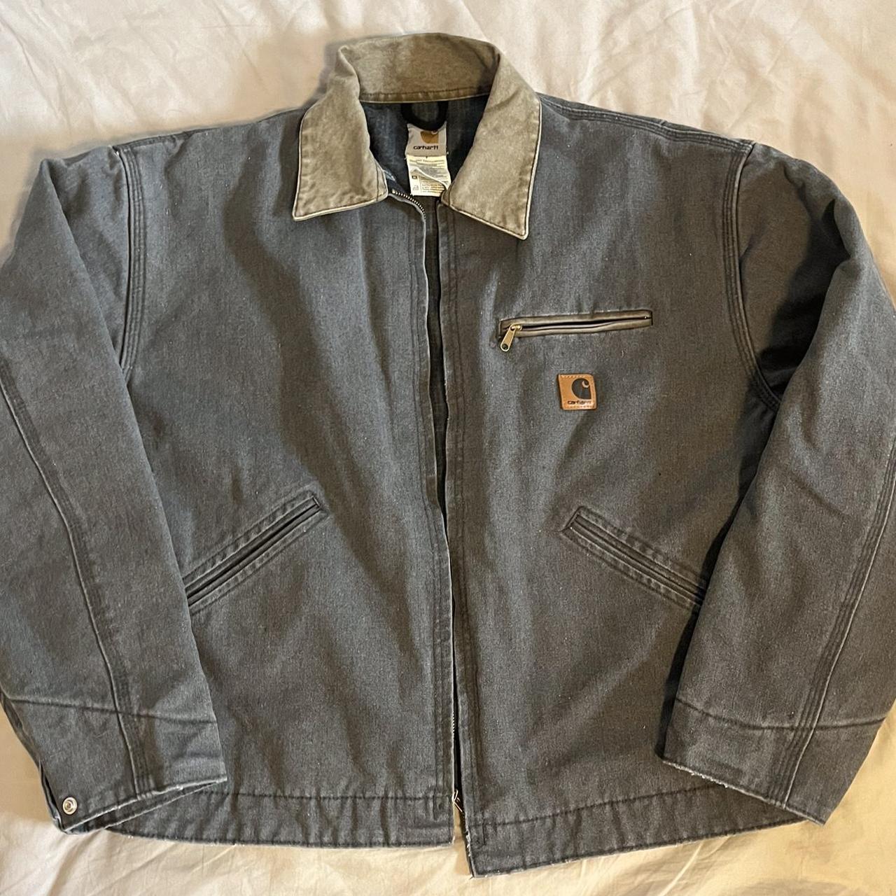 Vintage Carhartt J97 Detroit Jacket PTL “Petrol”... - Depop
