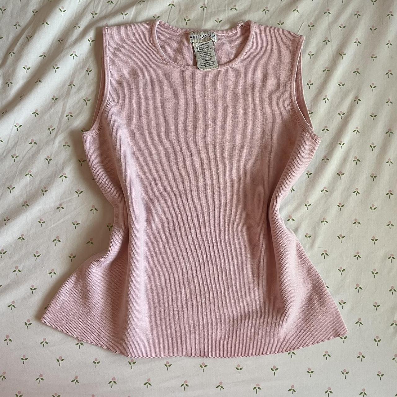 vintage 2000s light pink tank top this top is very... - Depop