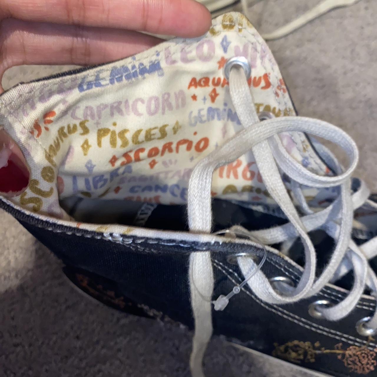 Horoscope embroidered Platform converse! Size 8,... - Depop