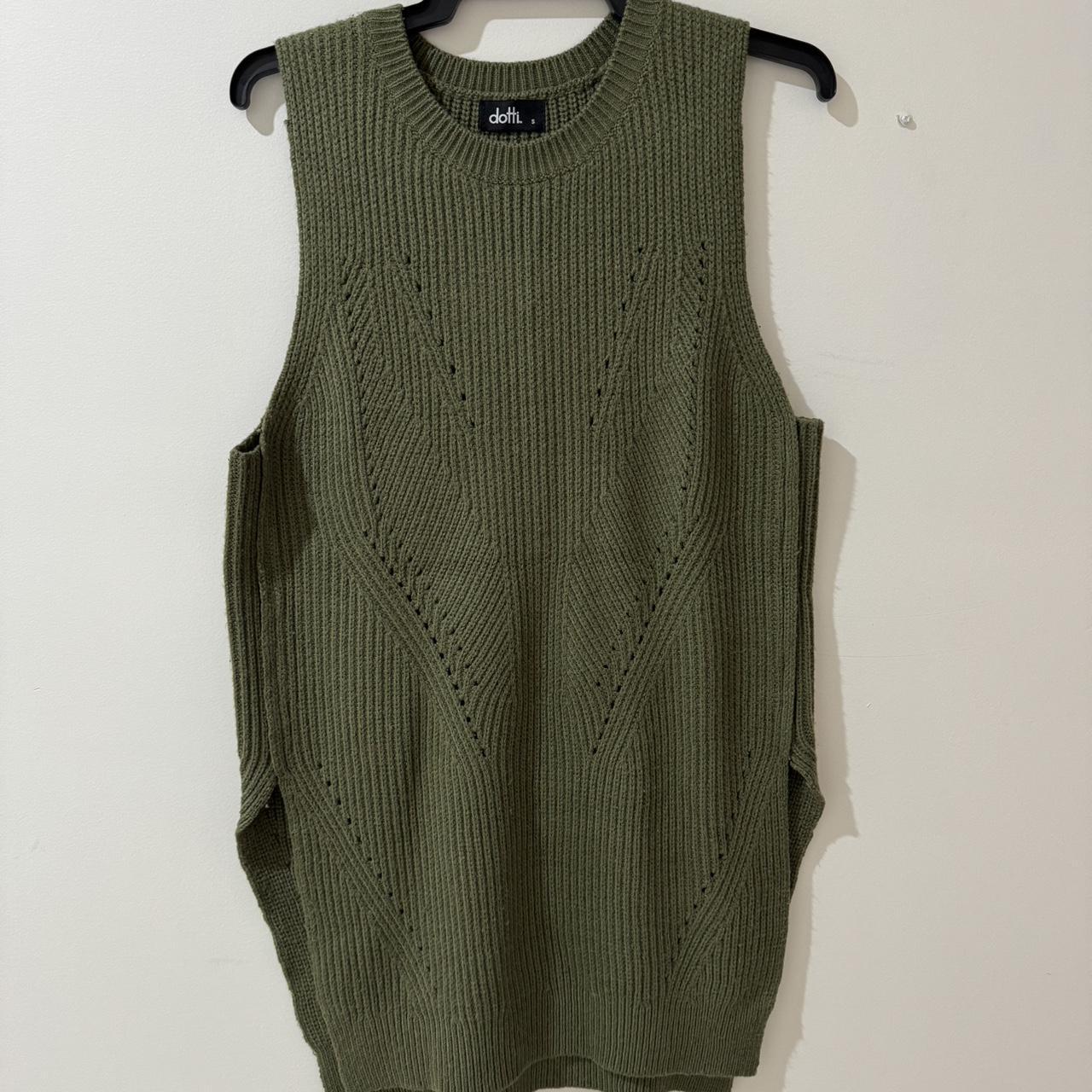 Dotti green knit vest - Depop