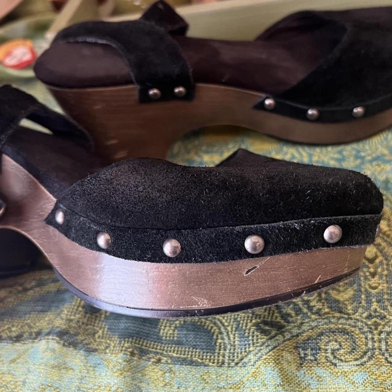 Studded clog. 7.5 #clog #studdedclog #70s #scandi - Depop