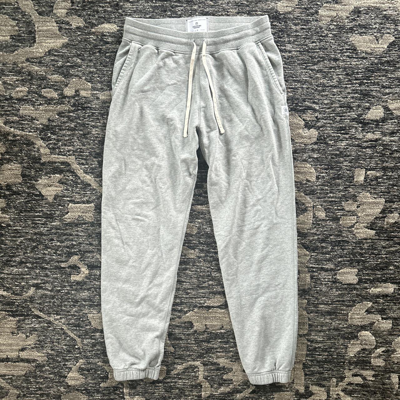 REIGNING CHAMP Gray essentials sweatpants. This is a... - Depop