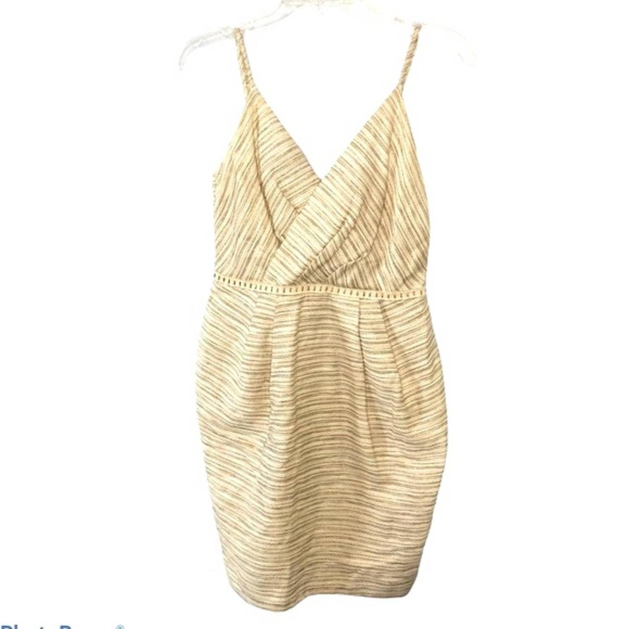 AXARA Paris V-Neck Faux Wrap Bodice Spaghetti Strap... - Depop