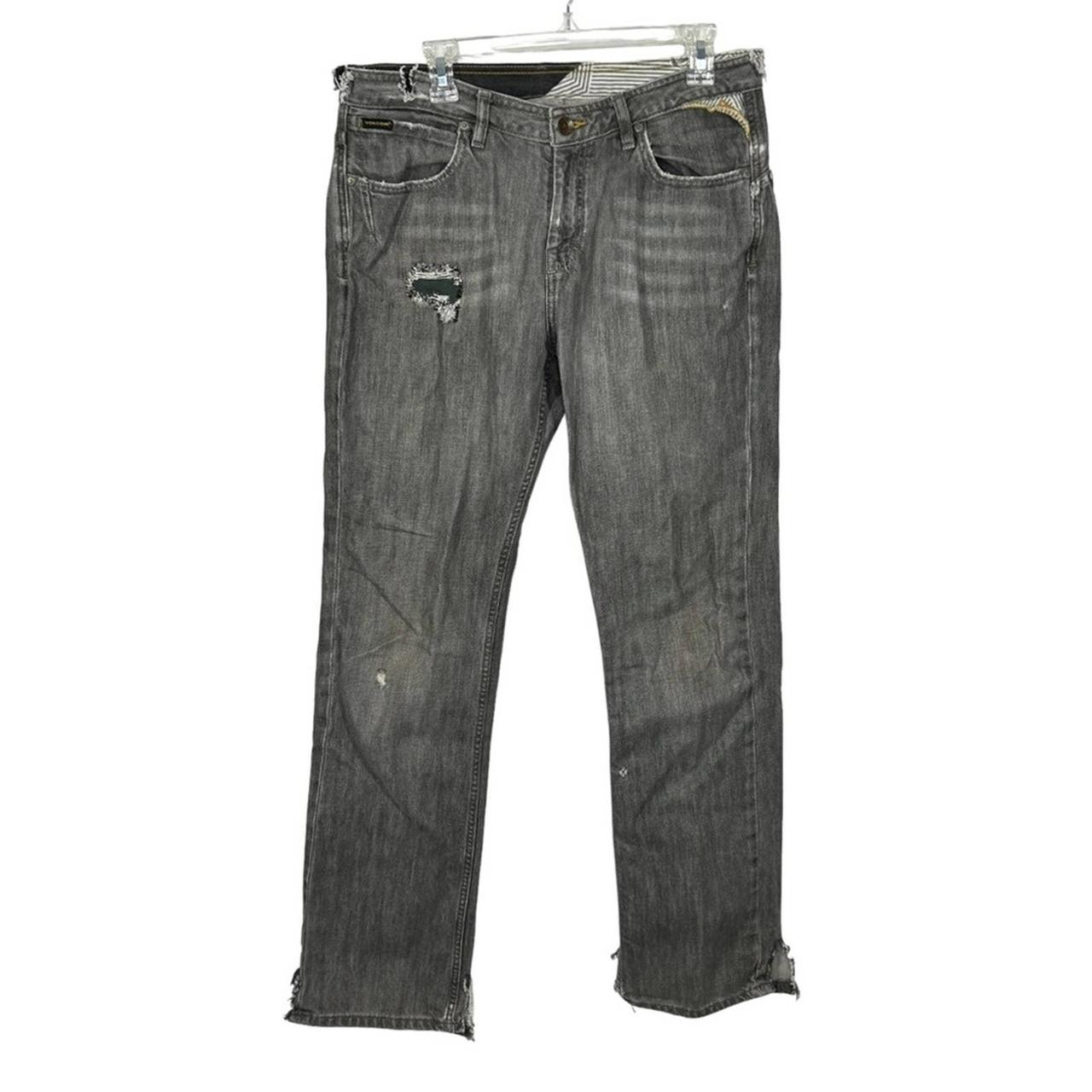 Volcom Men's Black and Grey Jeans | Depop