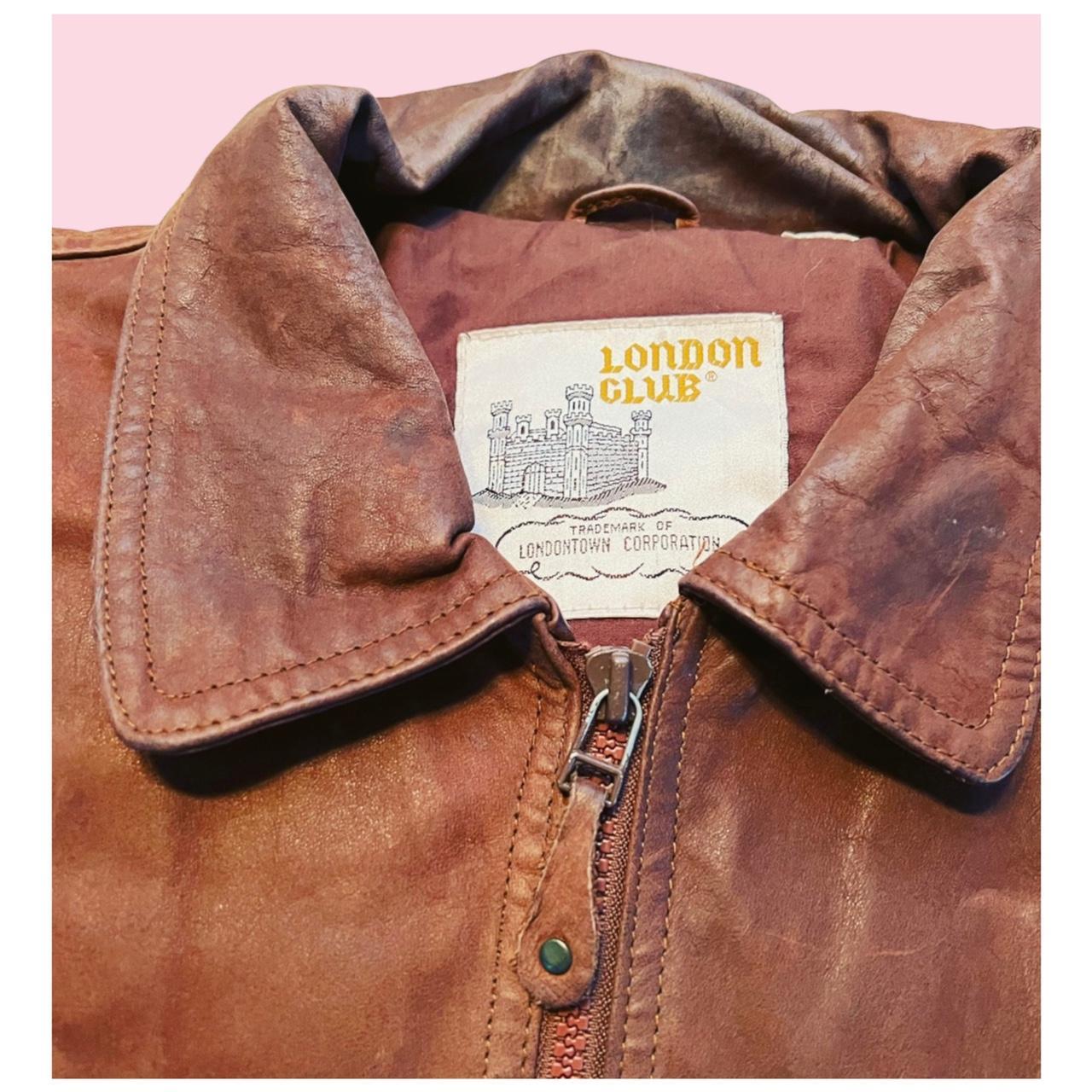 The perfect worn in brown leather jacket. A vintage... - Depop
