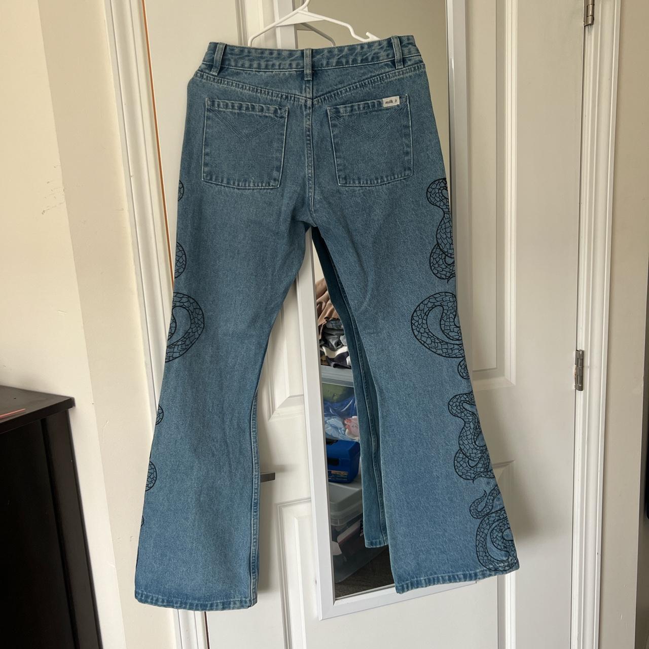 Flare Snake Jeans - Depop