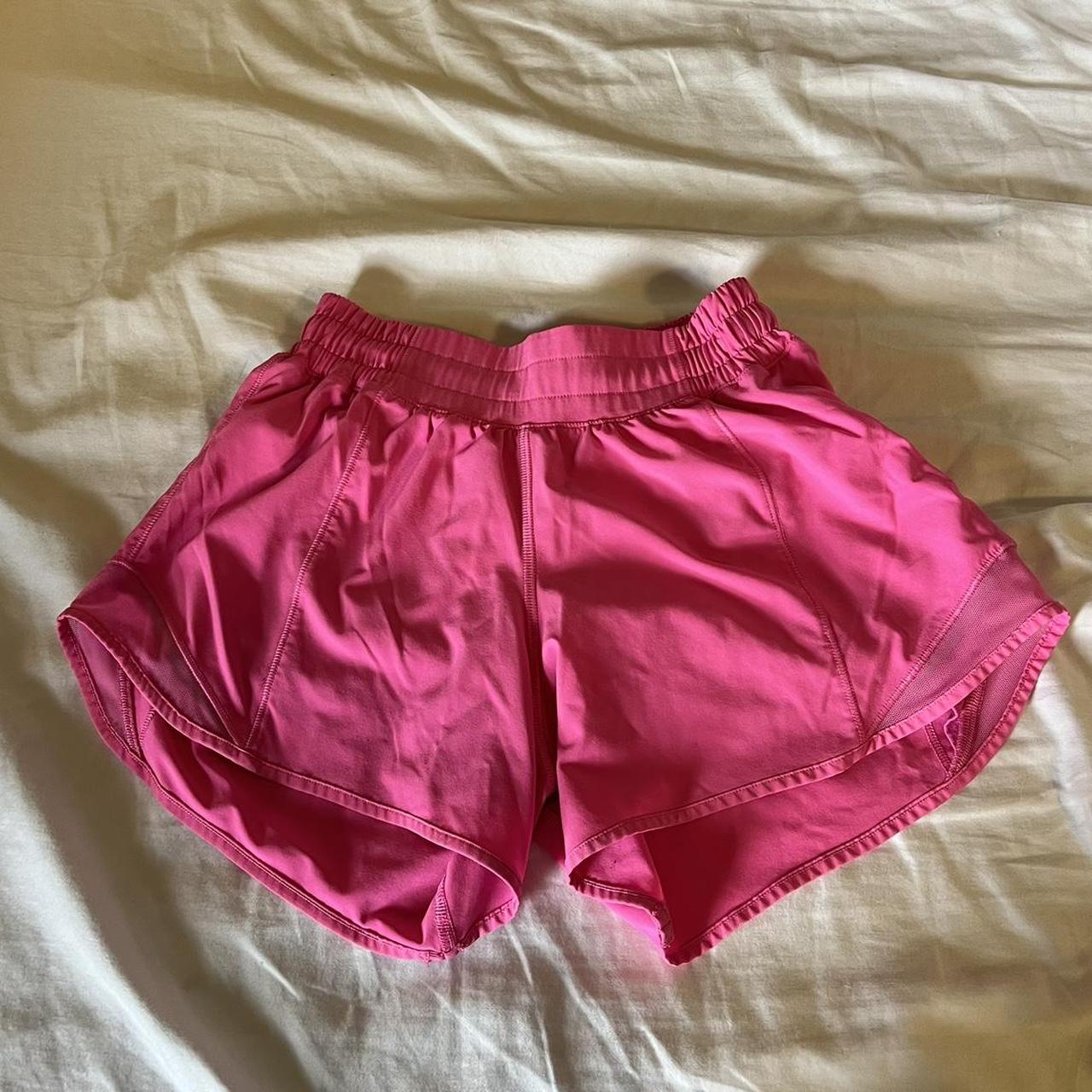 Hot Pink Lululemon Hotty Hot Shorts Size 2 Tall Depop