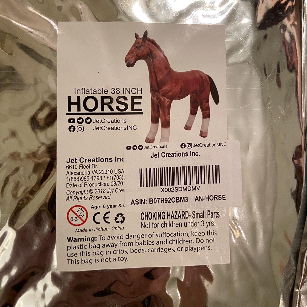 4 Balloons. Horse shaped Mylar inflatable to 38”.... - Depop