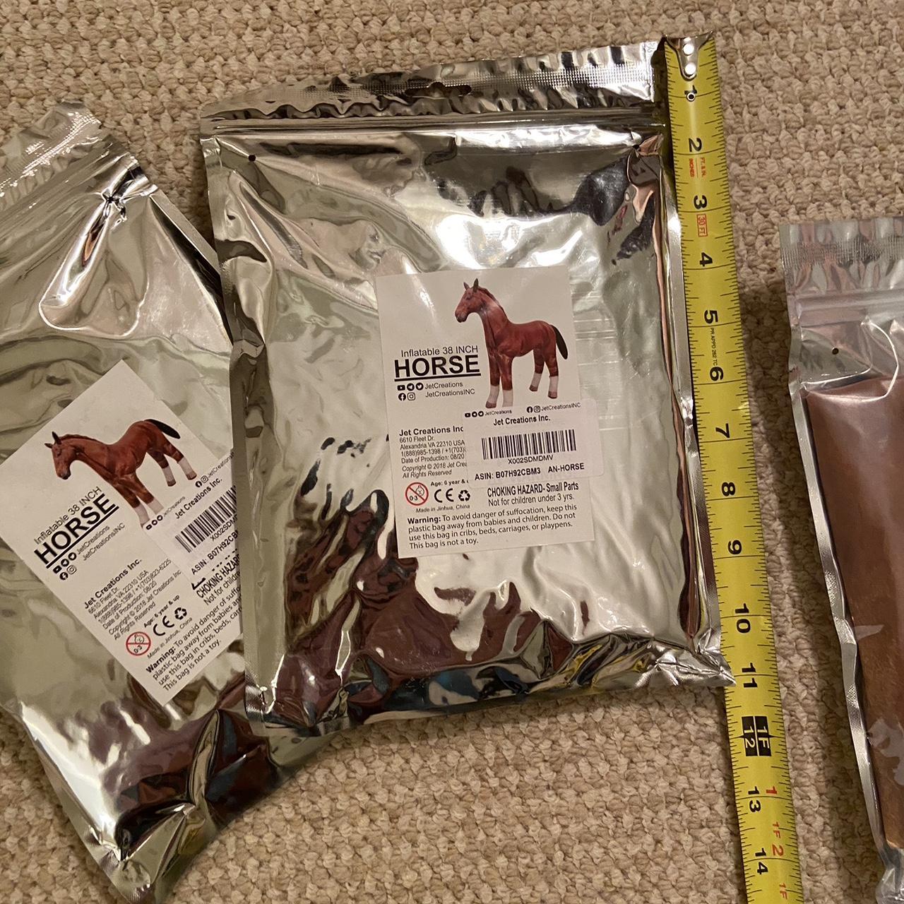 4 Balloons. Horse shaped Mylar inflatable to 38”.... - Depop