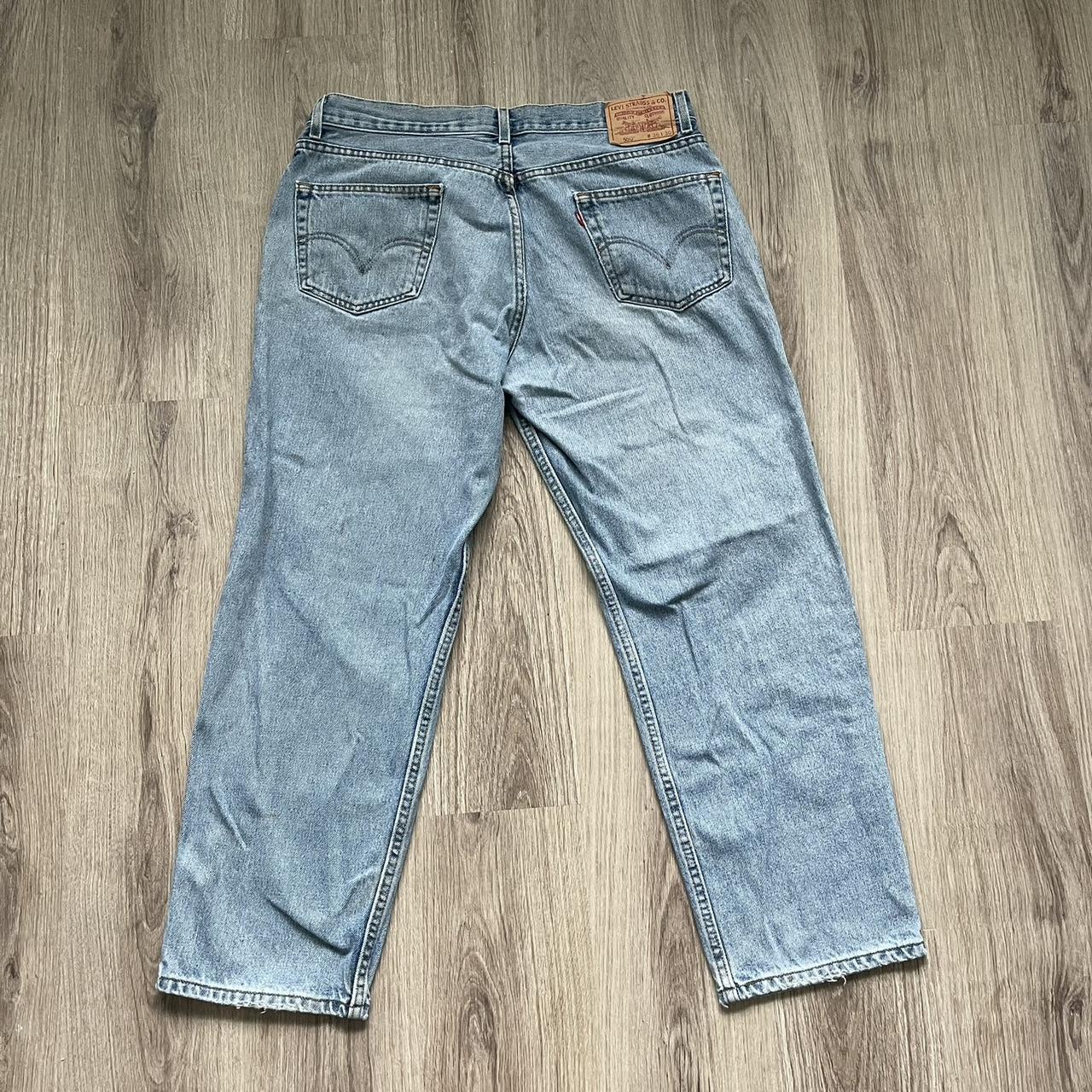 Levi's 550 relaxed fit blue jeans vintage... - Depop
