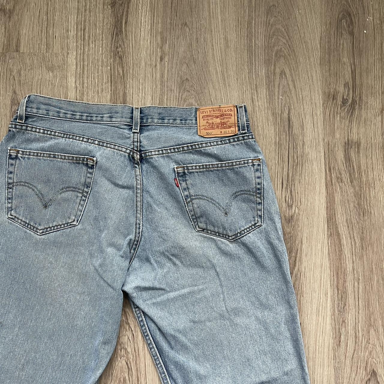 Levi's 550 relaxed fit blue jeans vintage... - Depop