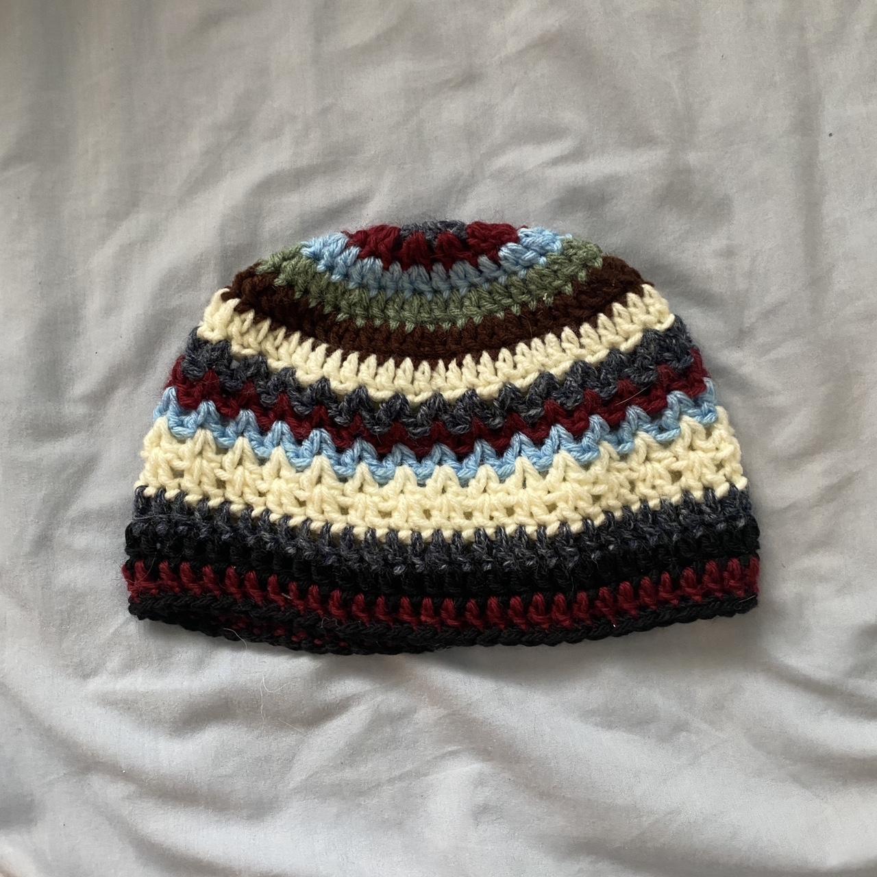 Crochet beanie #crochet #handmade #winter #90’s... - Depop
