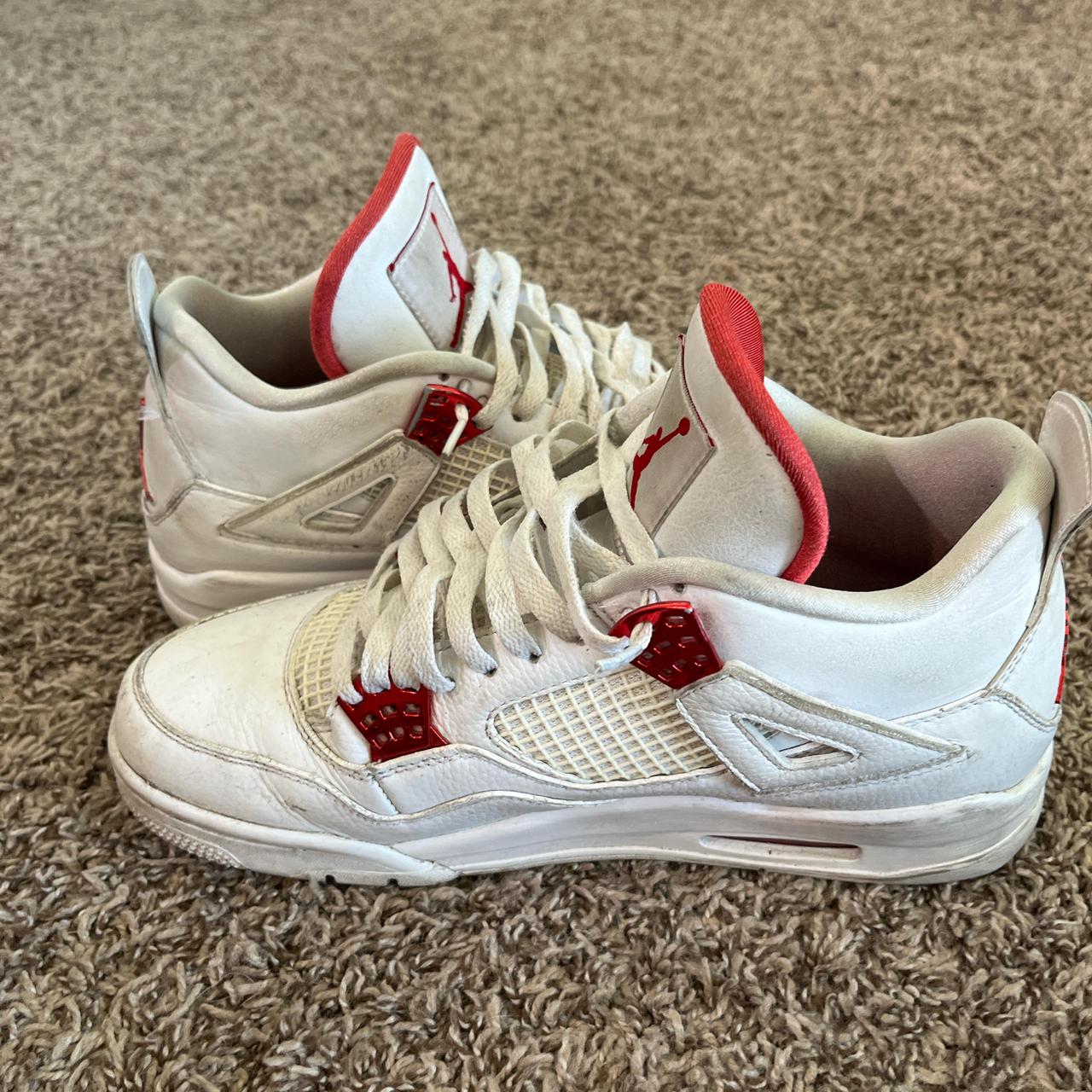 Air Jordan 4 ‘Metallic Red’ - Easy Clean - Beaters - Depop