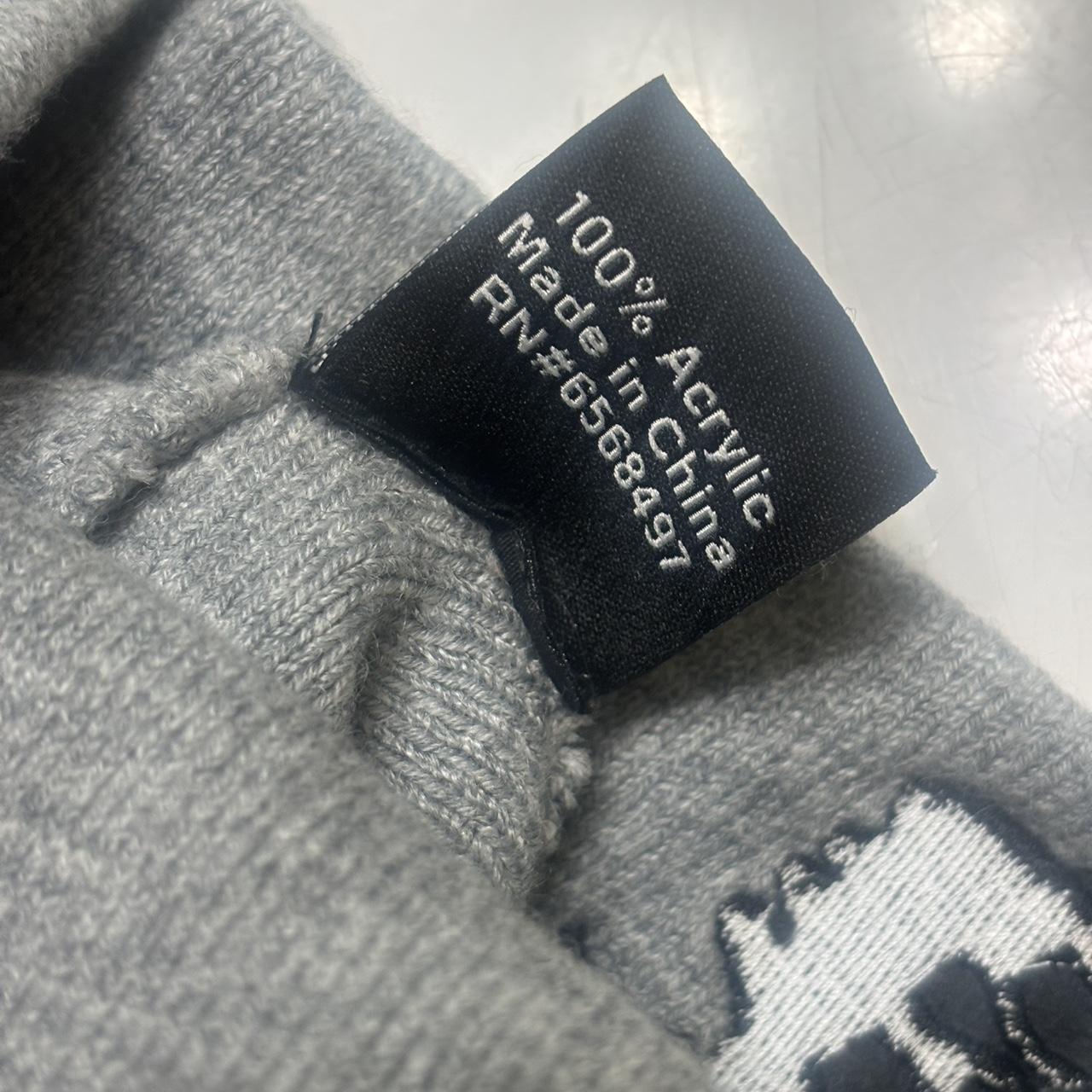 Hellstar Grey and black beanie with rhinestones | Depop