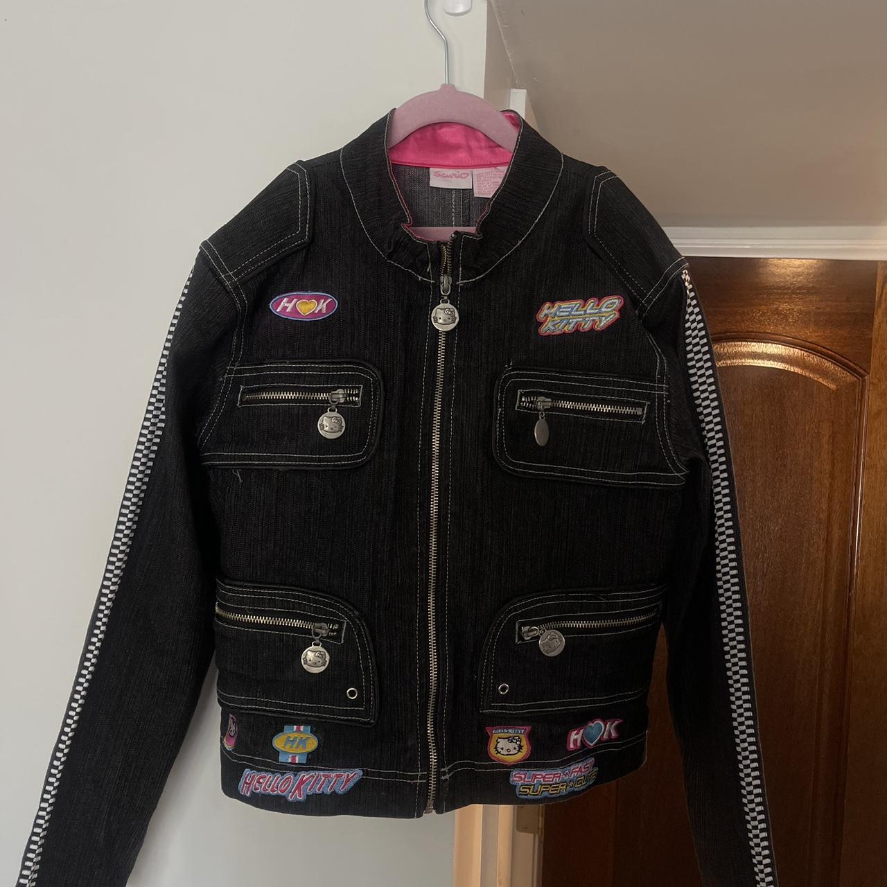 Sanrio vintage 2000’s hello kitty racing jacket.... - Depop