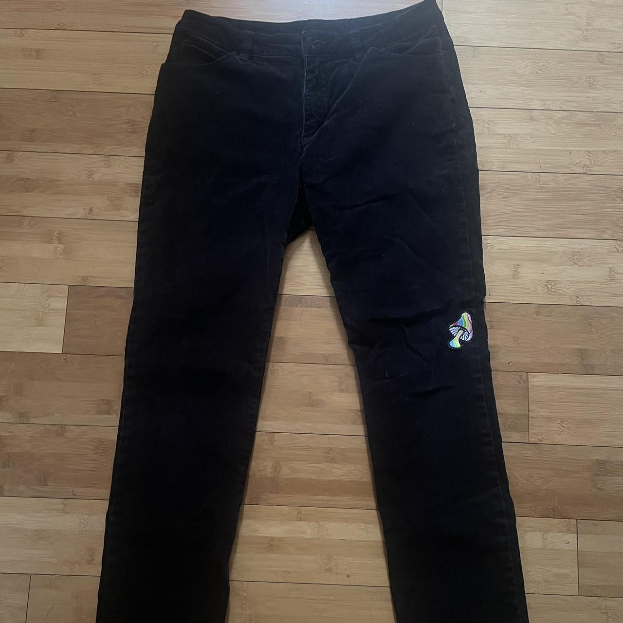 Black Pendleton corduroy jeans w little psychedelic... - Depop