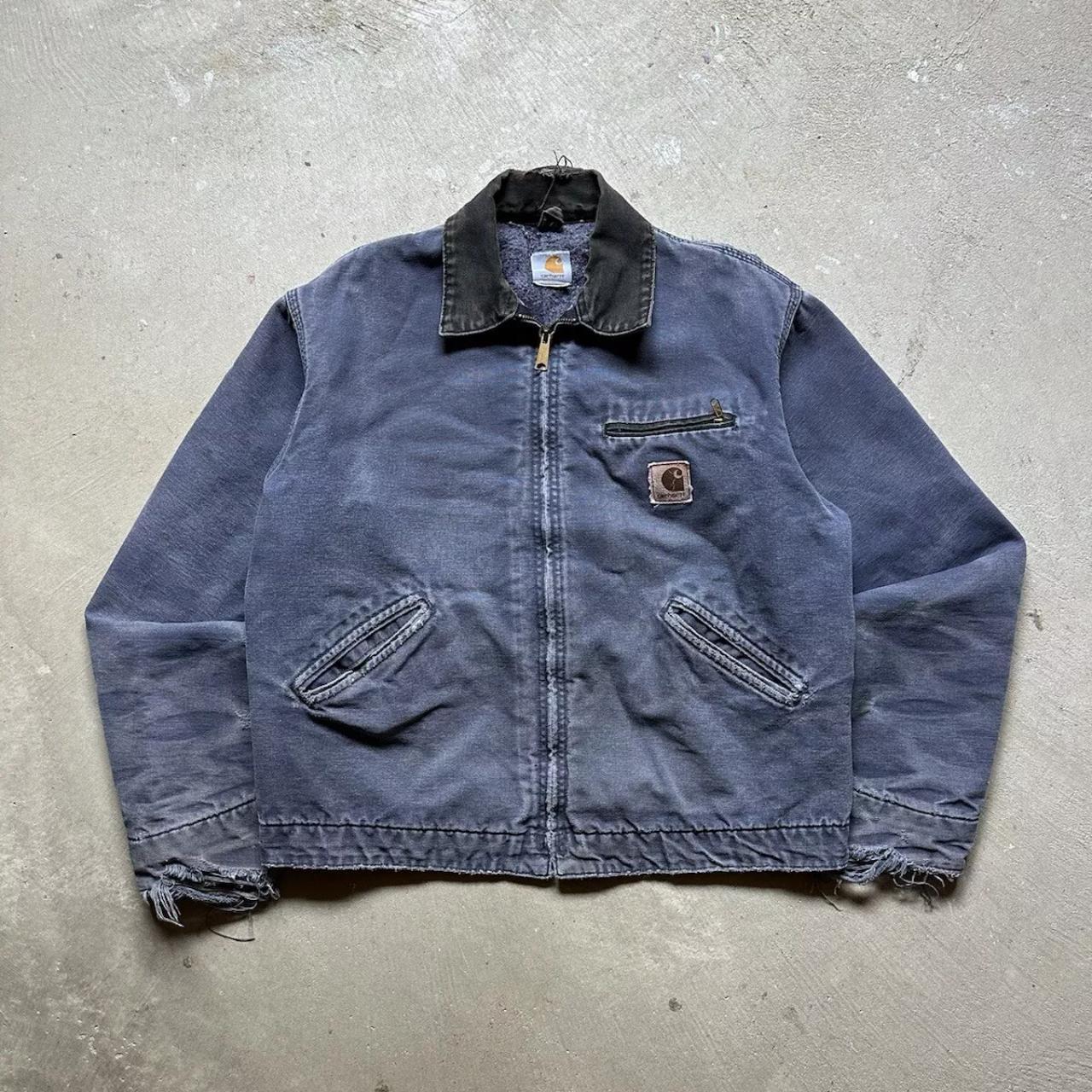 Vintage Carhartt Detroit j64 ptl jacket size... - Depop