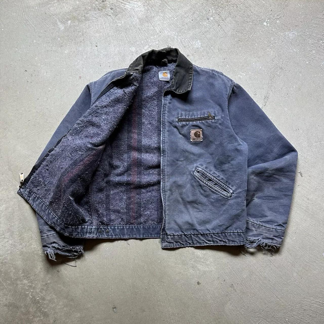 Vintage Carhartt Detroit j64 ptl jacket size... - Depop