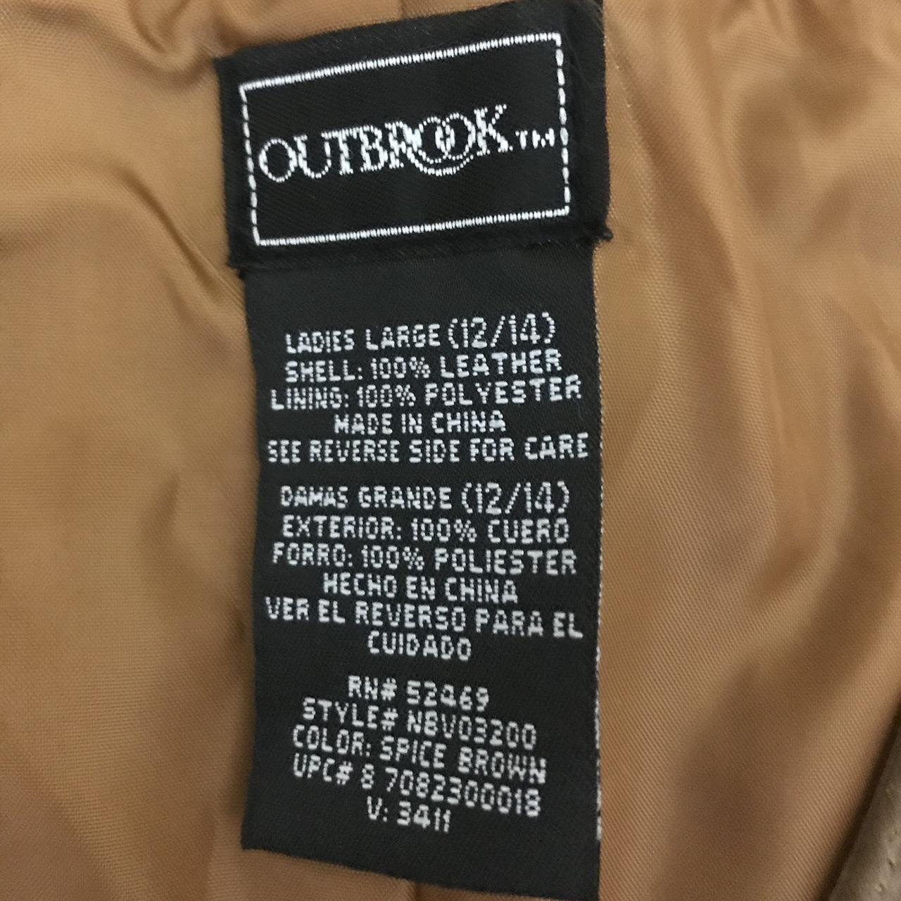 OutBrook Brown Leather Vest. Size Ladies Large... - Depop