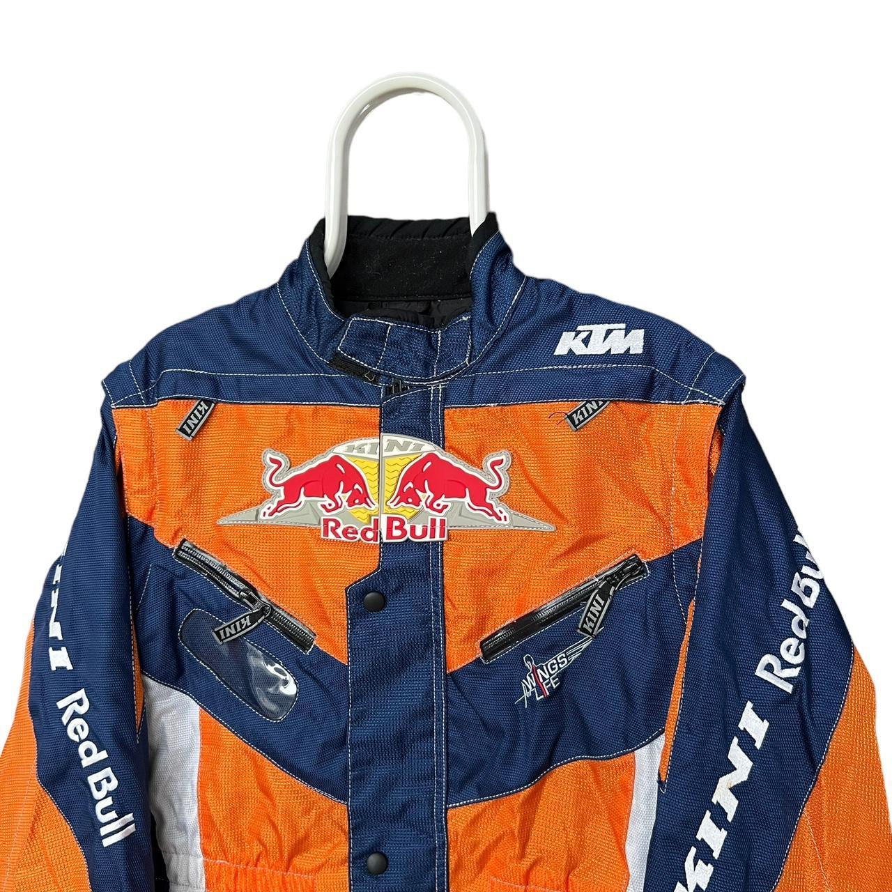 American Vintage Men's Orange and Blue Jacket | Depop