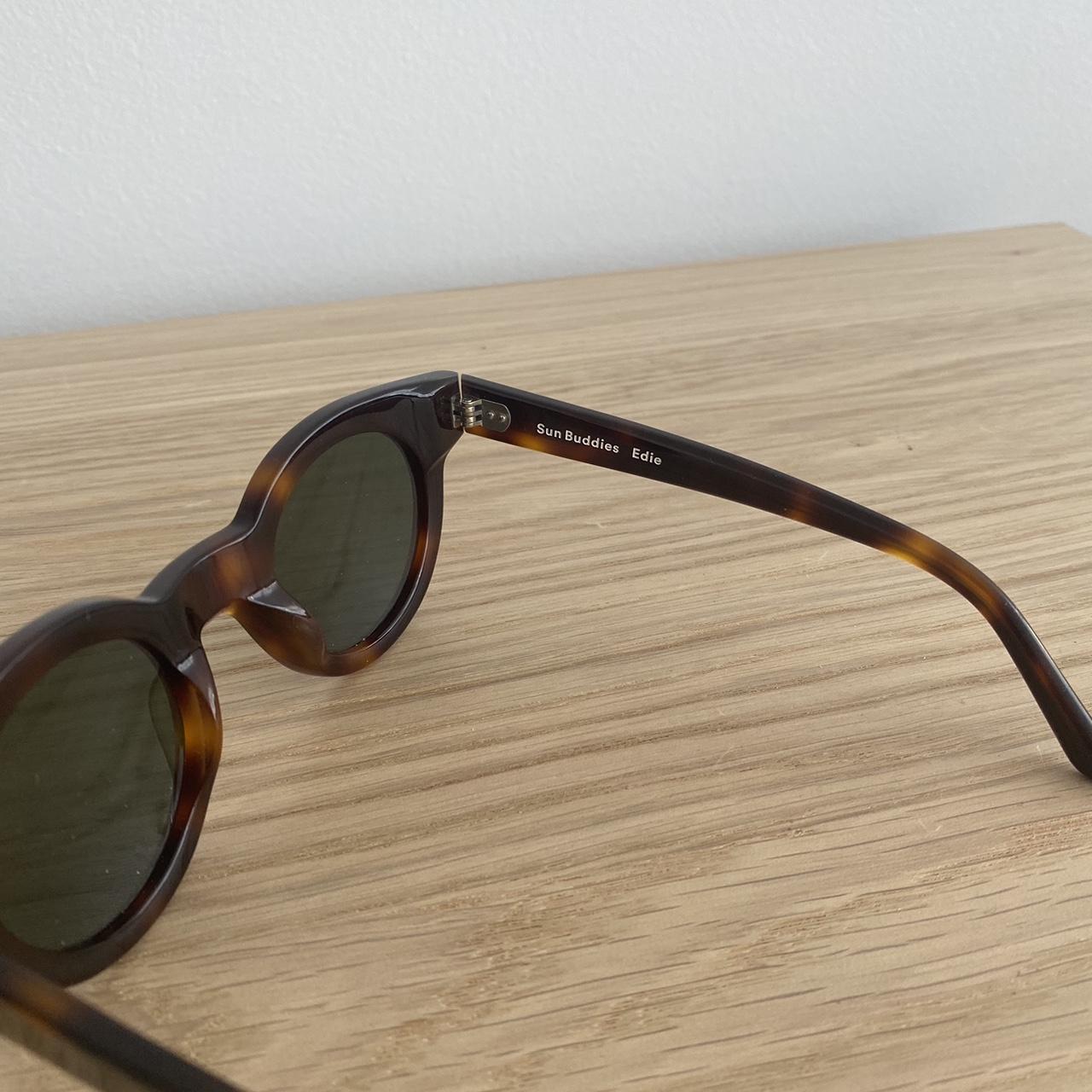 Sunbuddies Edie tortoise shell round sunglasses in... - Depop