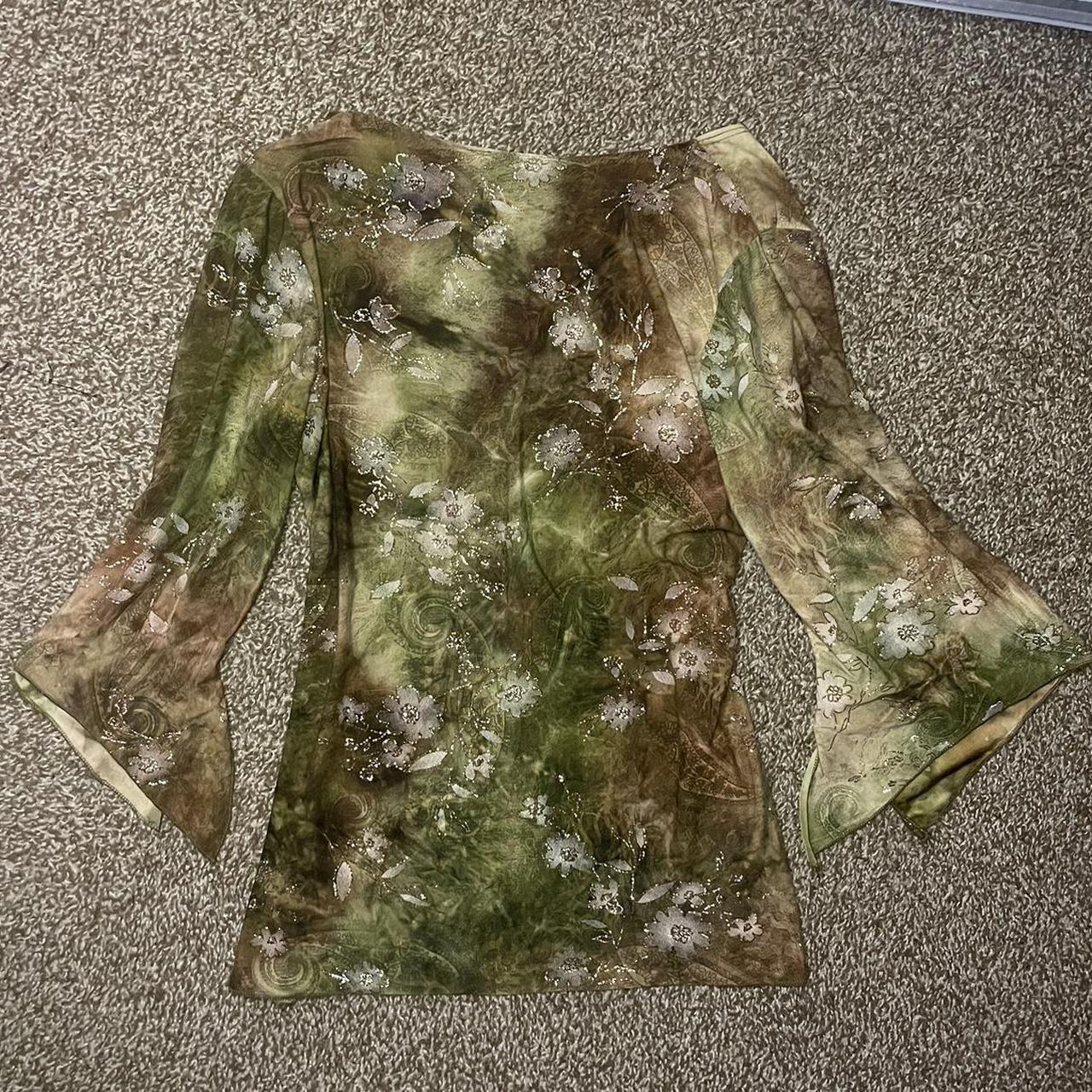 Earthy Fairy Blouse 🧚🏻 sparkly earth tone fairy... - Depop