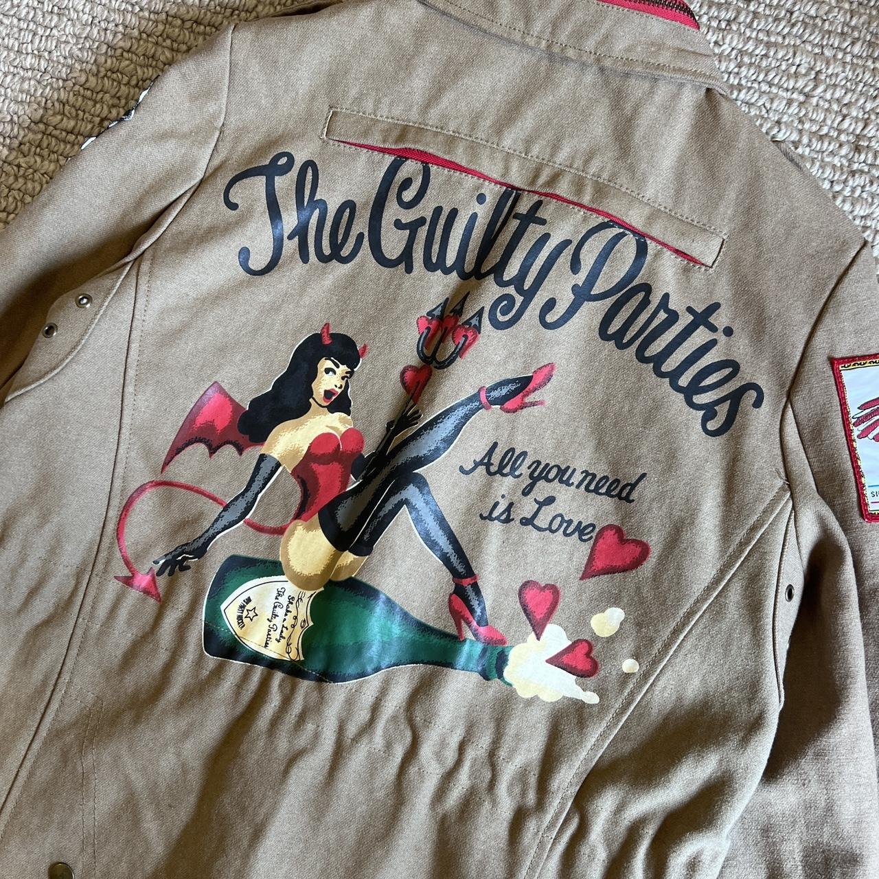 Vintage Army Pin-up Jacket with Patches by JS New... - Depop