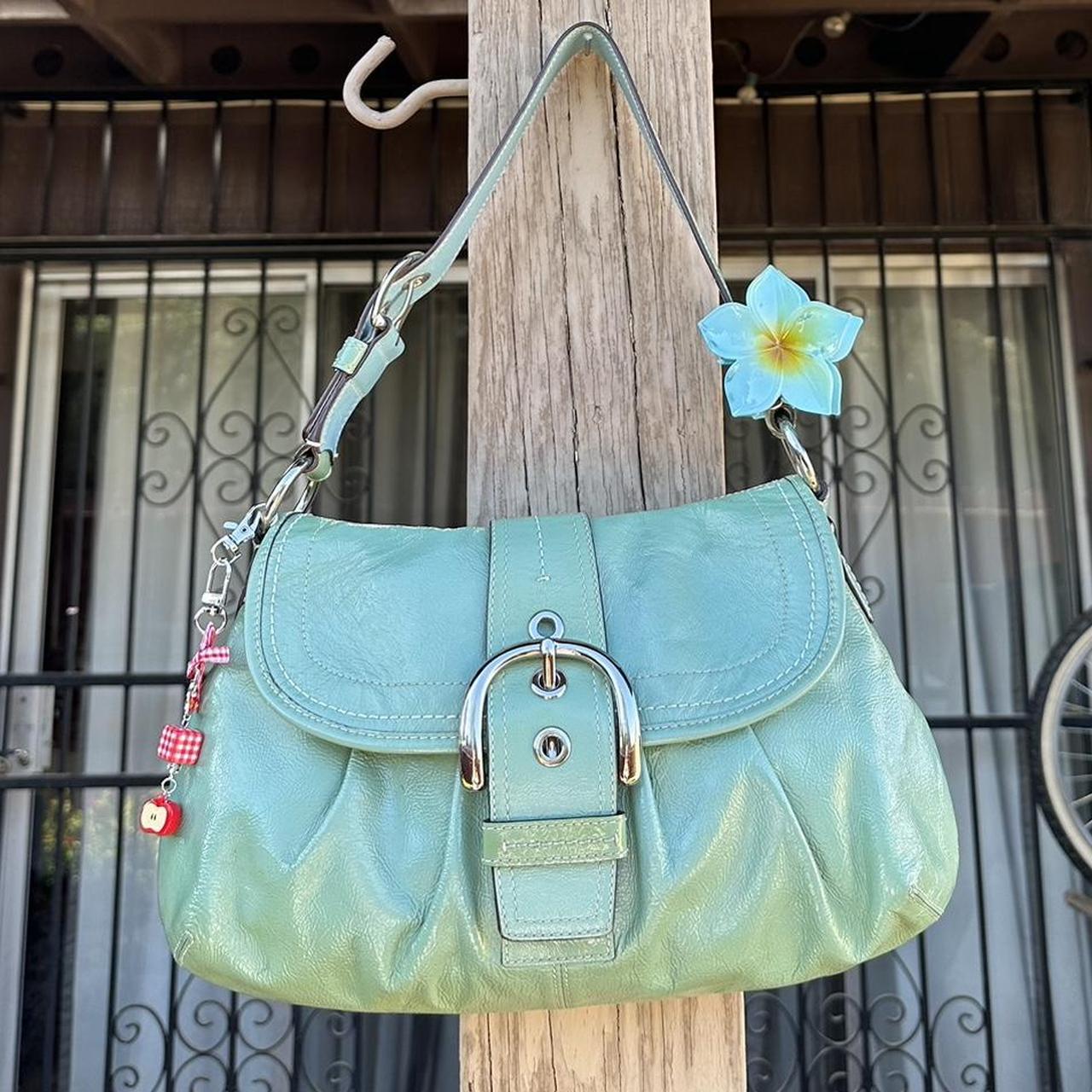 Vintage Teal Coach Soho Shoulder Bag - in great... | Depop