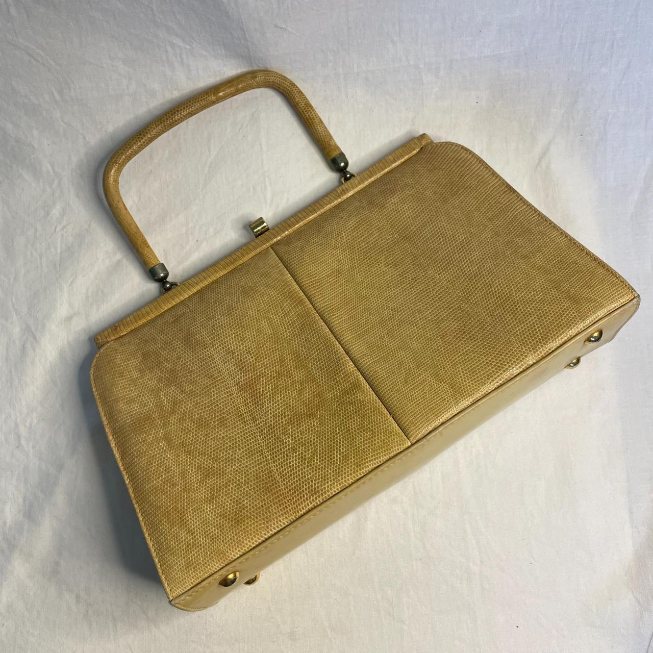 HOLLYWOOD Tan lizard bag Geniune Lizard, Made in... - Depop