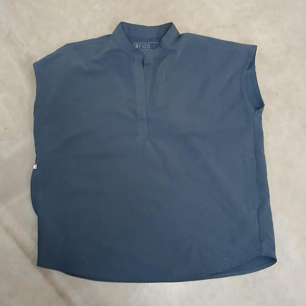 Figs Rafaela Oversized Scrub Top Mandarin Collar... | Depop