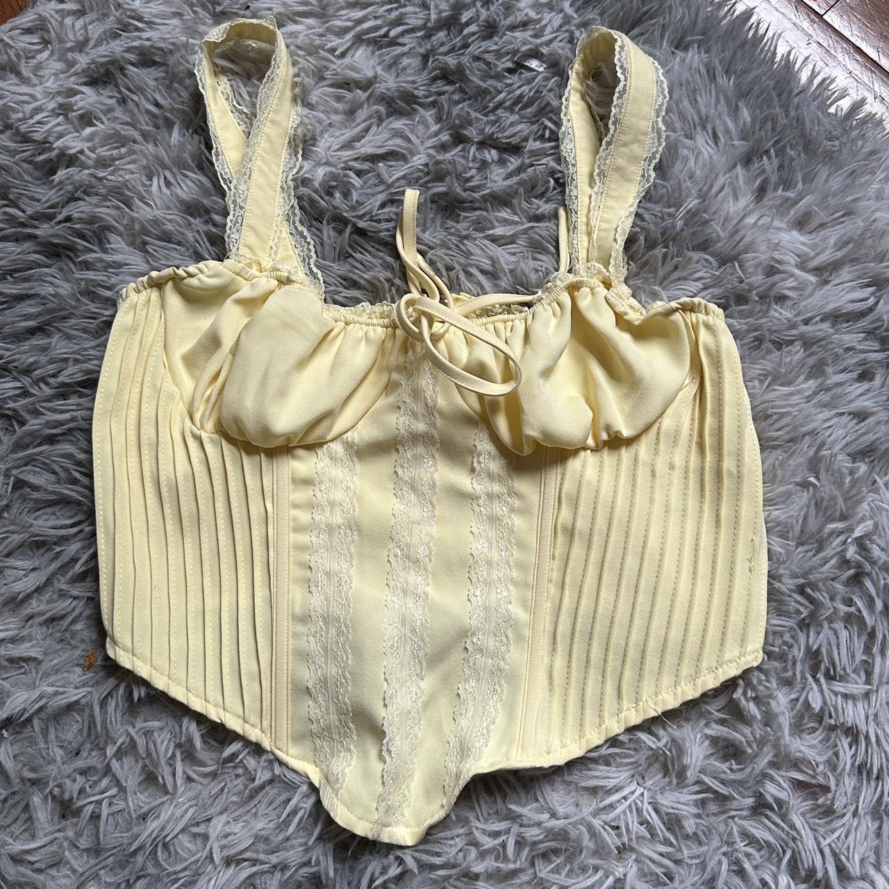 Yellow corset plt - Depop