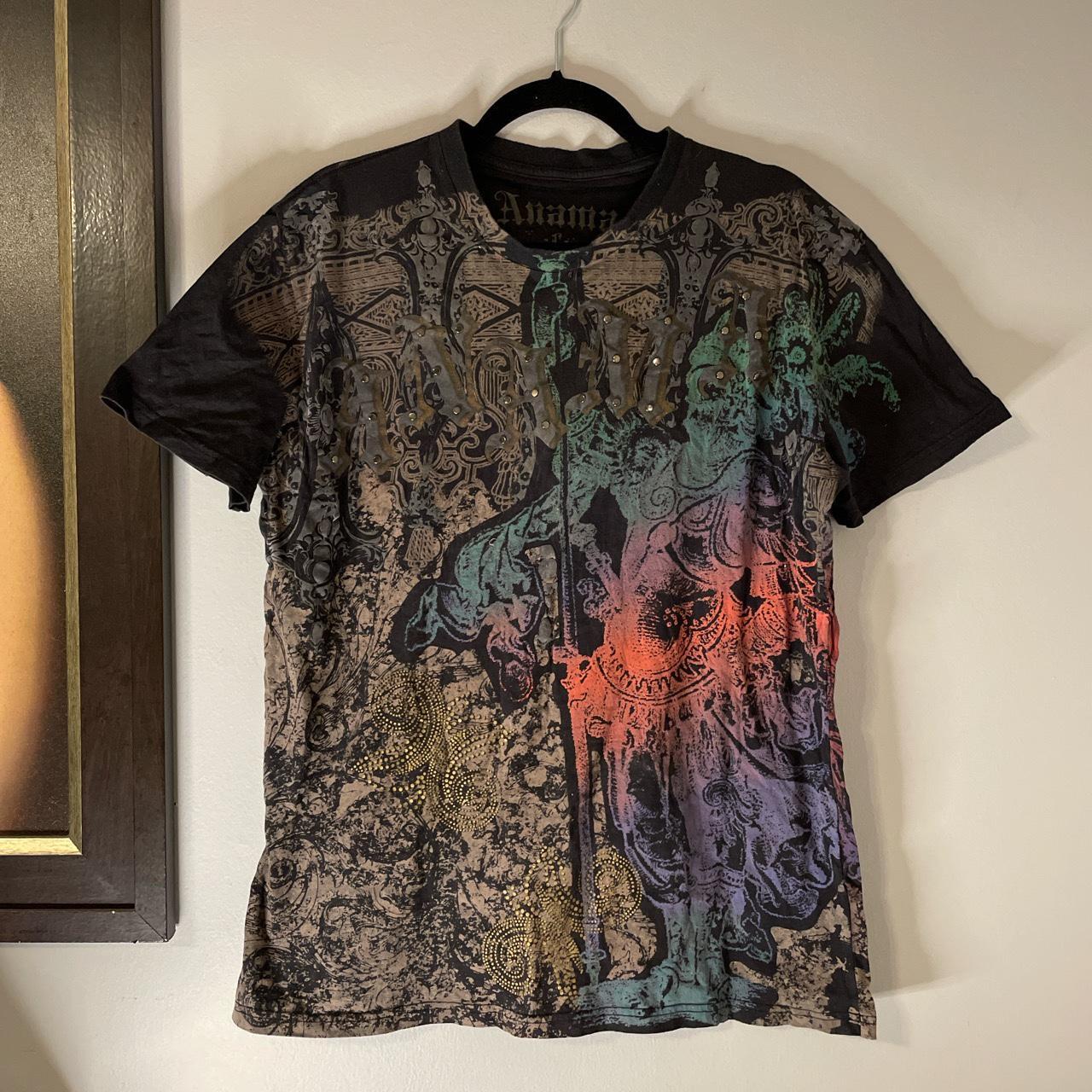 Vintage “Anama” Puff Print Y2k Grunge AOP. Size... - Depop