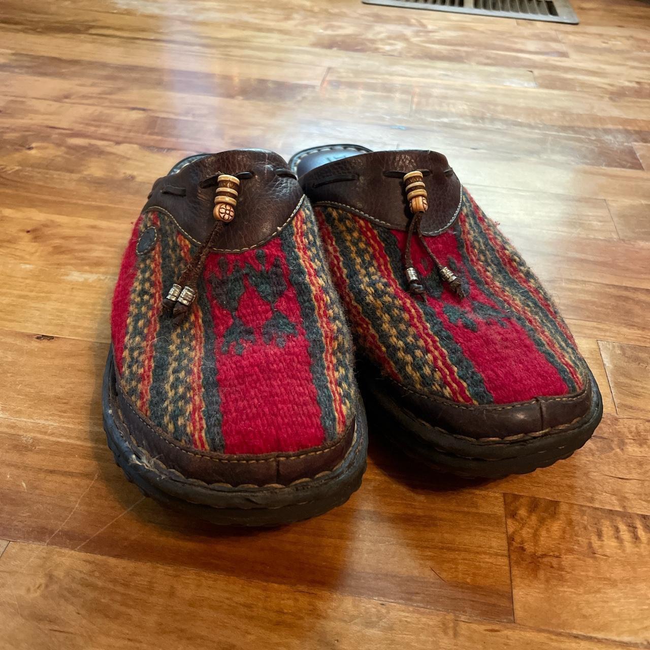 Women’s Indie Leather Tapestry Born Slip-On Clog... - Depop