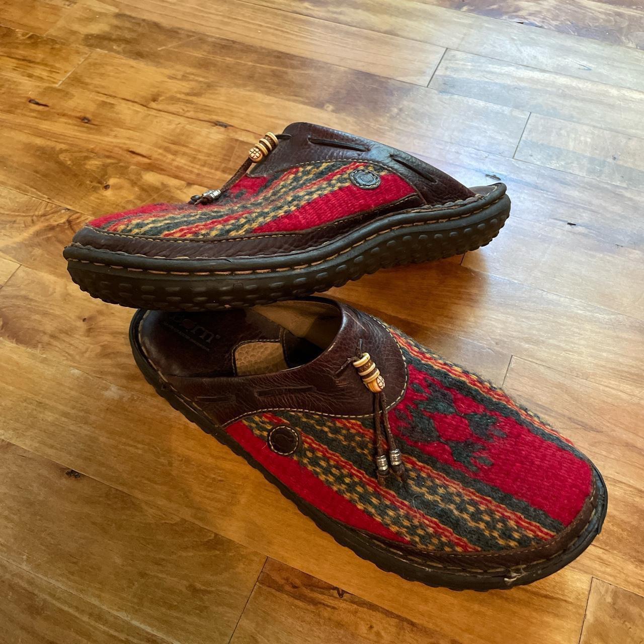 Women’s Indie Leather Tapestry Born Slip-On Clog... - Depop
