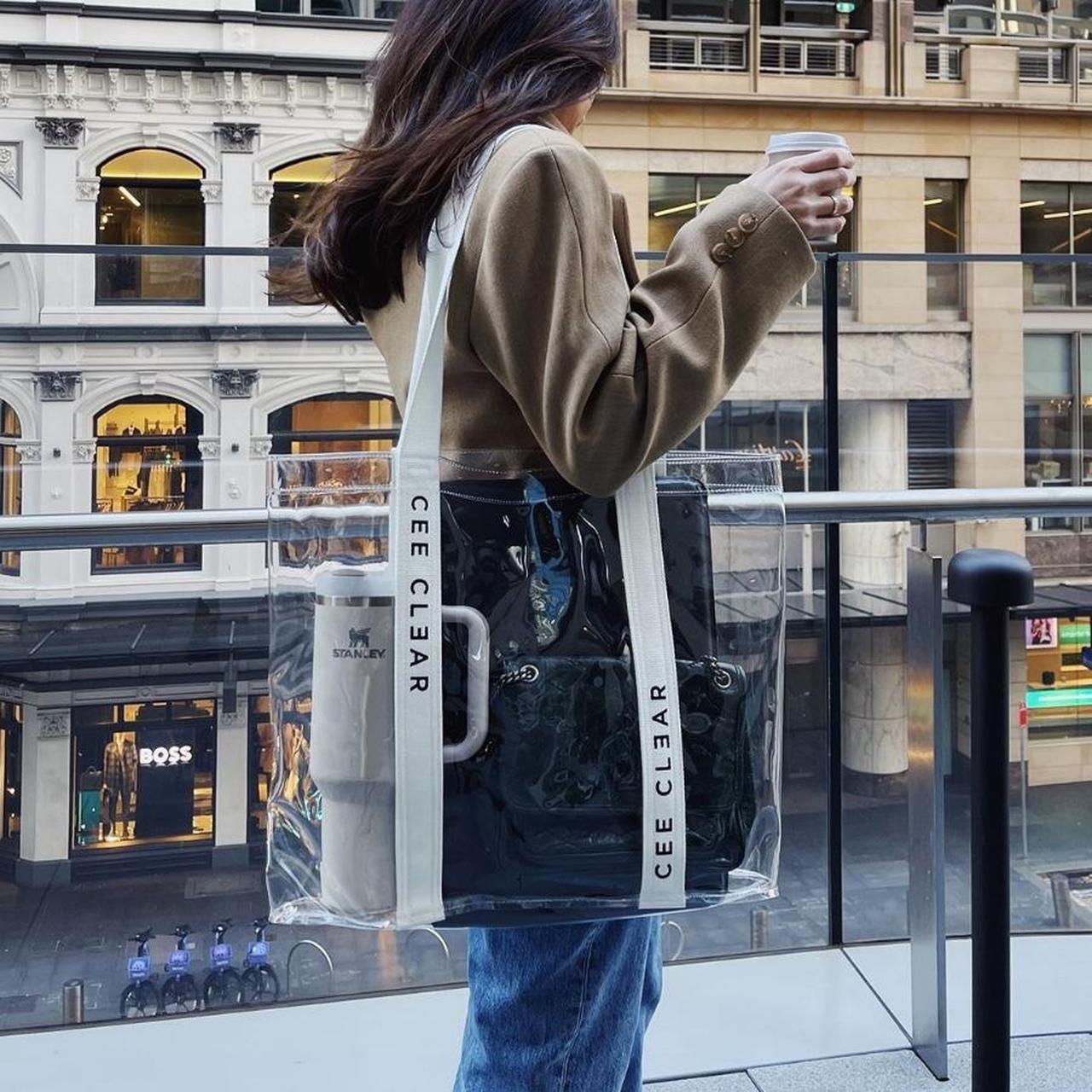 Cee Clear Transparent PVC Tote Bag Great work/beach... - Depop